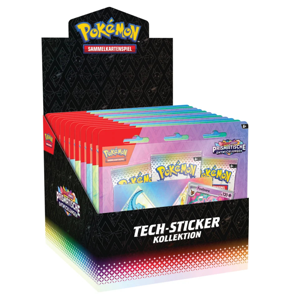 Prismatic Evolutions Tech Sticker Collection - Sealed Display Case (12 ...